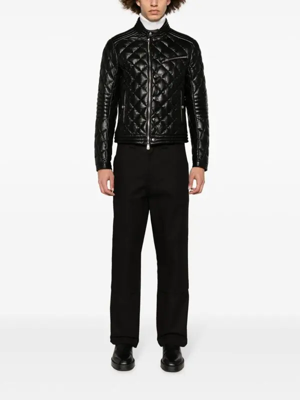 Moncler Zancara Diamond-quilted Leather Jacket