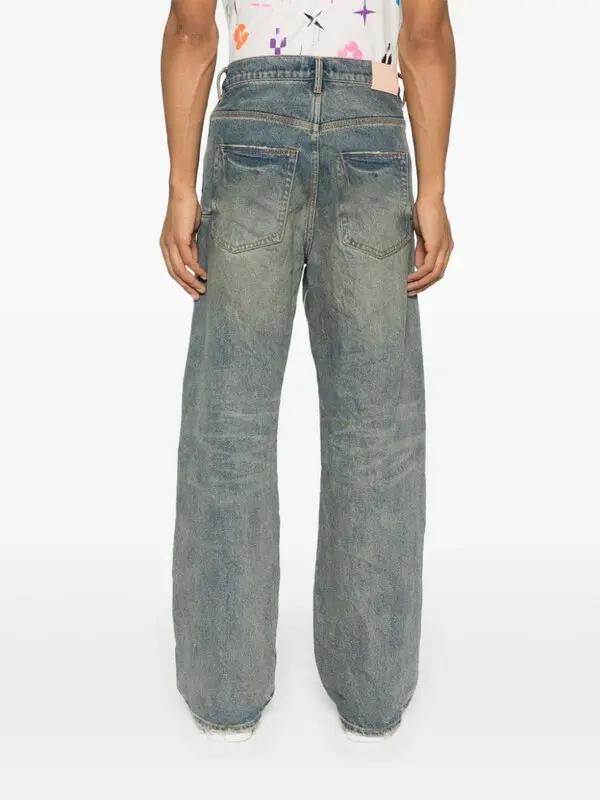 PURPLE BRAND P018 Drop-crotch Wide-leg Jeans