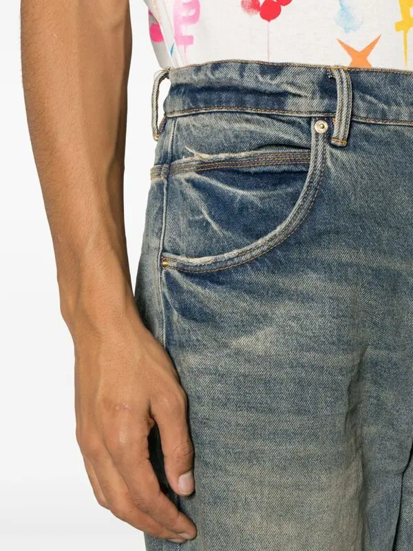 PURPLE BRAND P018 Drop-crotch Wide-leg Jeans