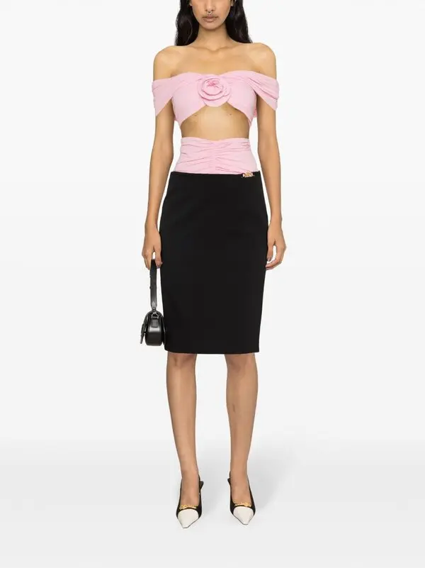 Versace Medusa Stretch-wool Skirt