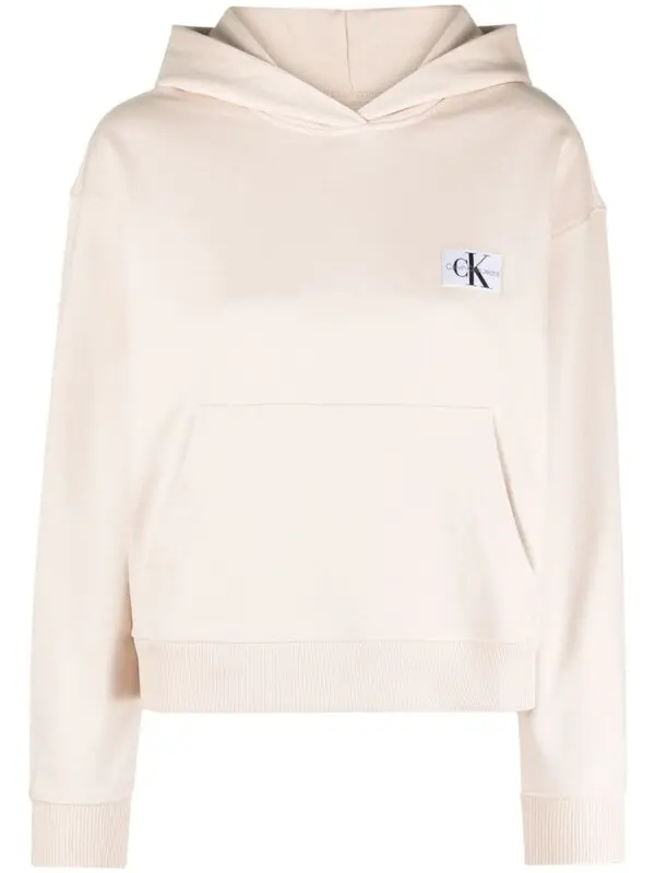 Calvin Klein Logo-patch Jersey Hoodie