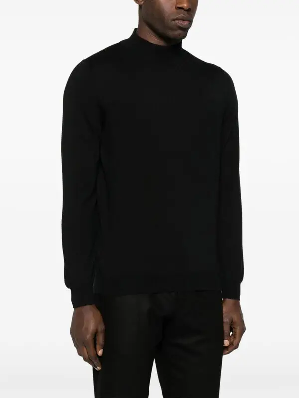 Kiton High-neck Jumper - Black