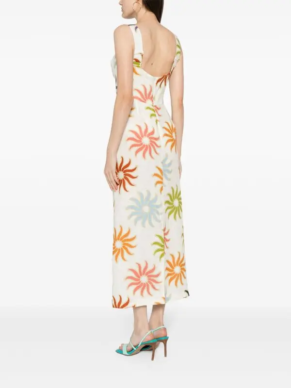 Cala De La Cruz Lizzie Cut-Out Idi Dress - Multicolour | Editorialist