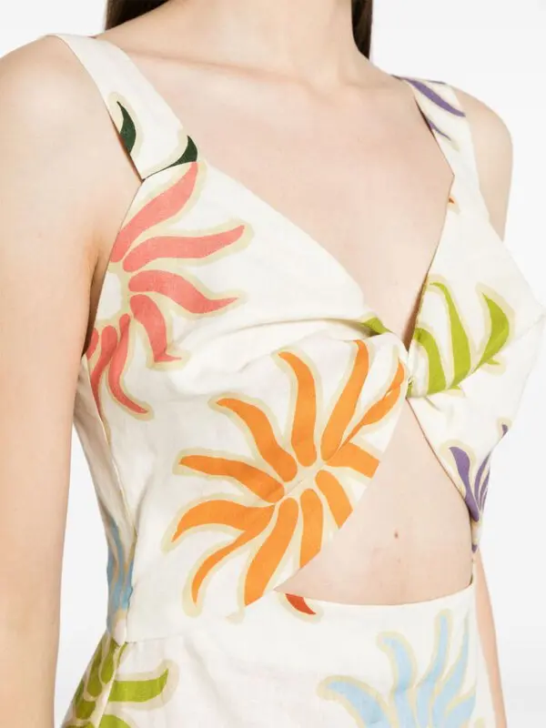 Cala De La Cruz Lizzie Cut-Out Idi Dress - Multicolour | Editorialist