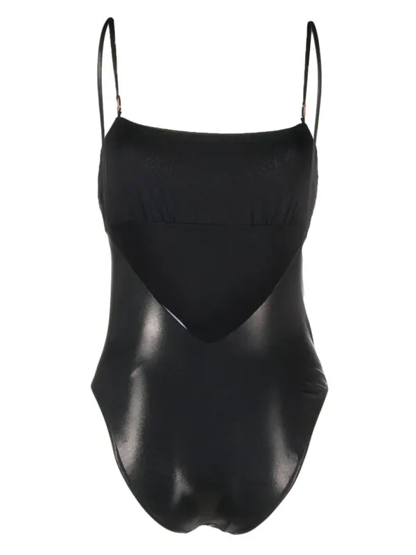 Versace Greca Detailed Low-back Swimsuit