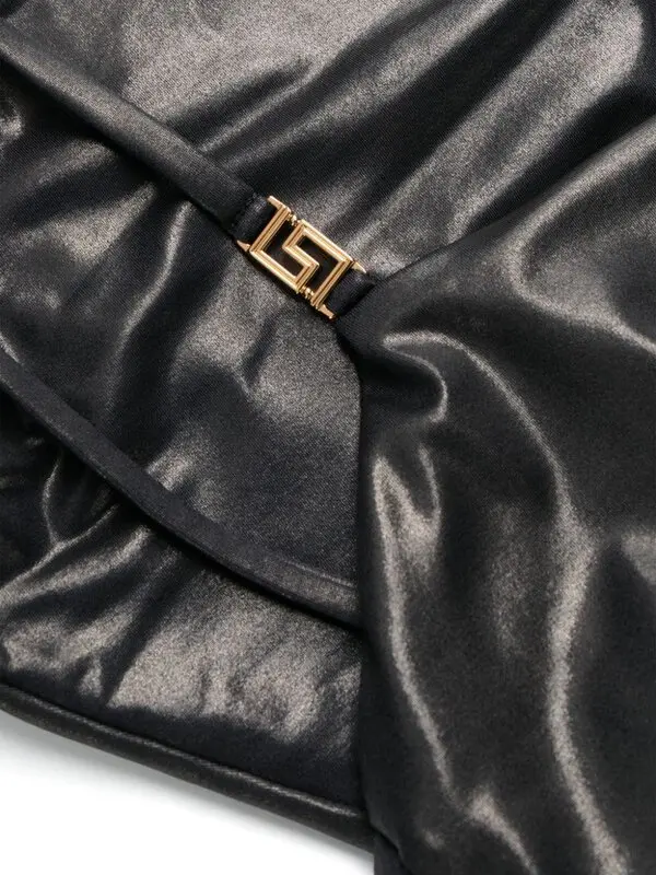 Versace Greca Detailed Low-back Swimsuit