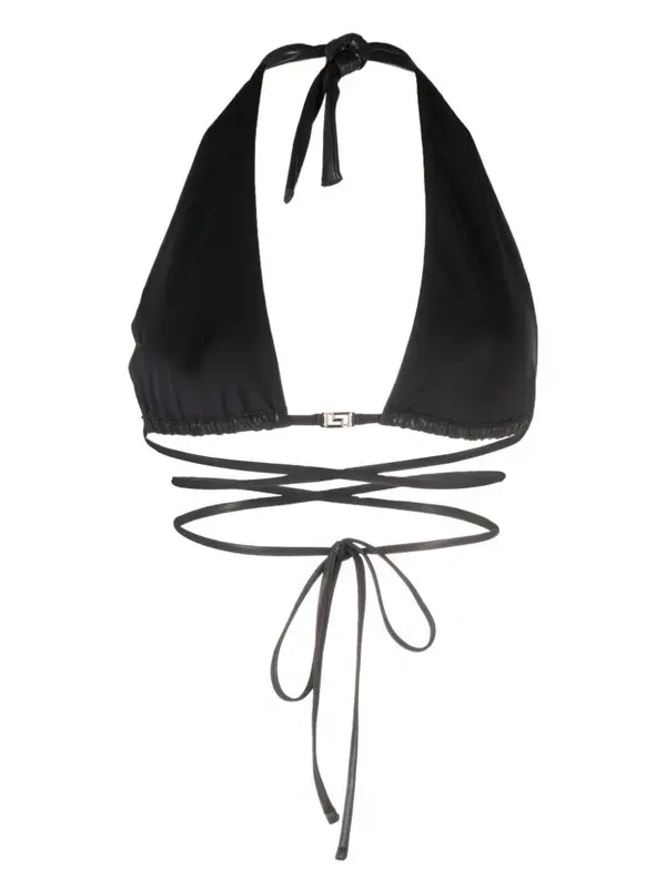 Versace Greca-detailed Triangle Bikini Top