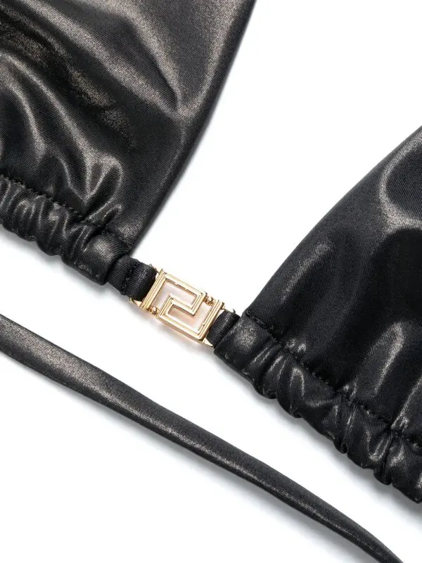 Versace Greca-detailed Triangle Bikini Top