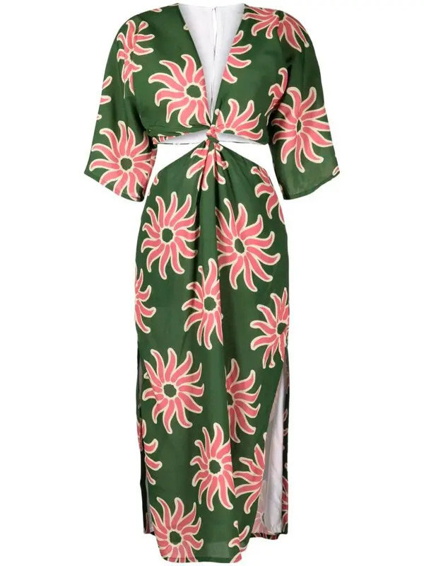CALA DE LA CRUZ Tado Cut-out Maxi Dress - Multicolour
