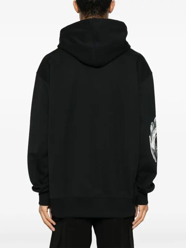 Y3 Floral-print Drawstring Hoodie