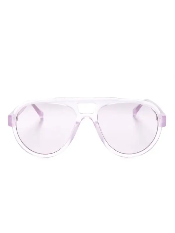 Linda Farrow Jurgen Navigator-frame Sunglasses - Purple