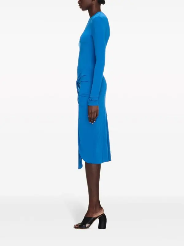 Off-White Twist-detail Midi Dress - Blue