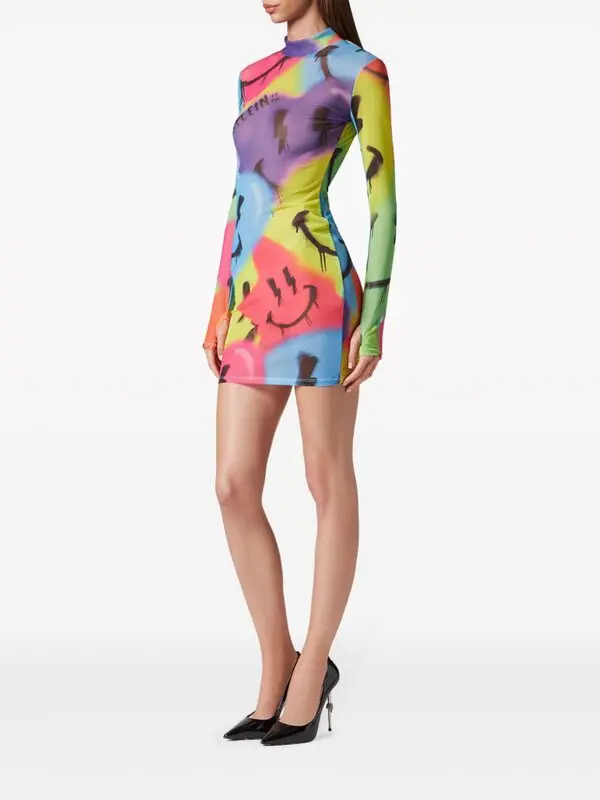 Philipp Plein Smile Logo-print Minidress