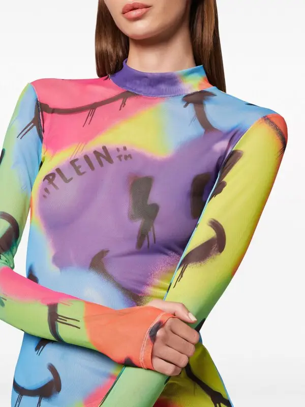 Philipp Plein Smile Logo-print Minidress