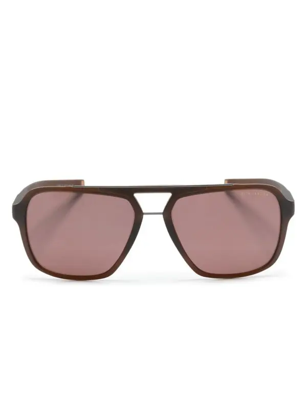 Dita Rectangle-frame Sunglasses - Brown