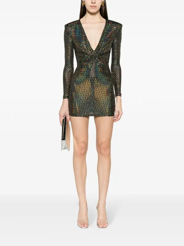 NISSA Long-sleeve Sequined Minidress