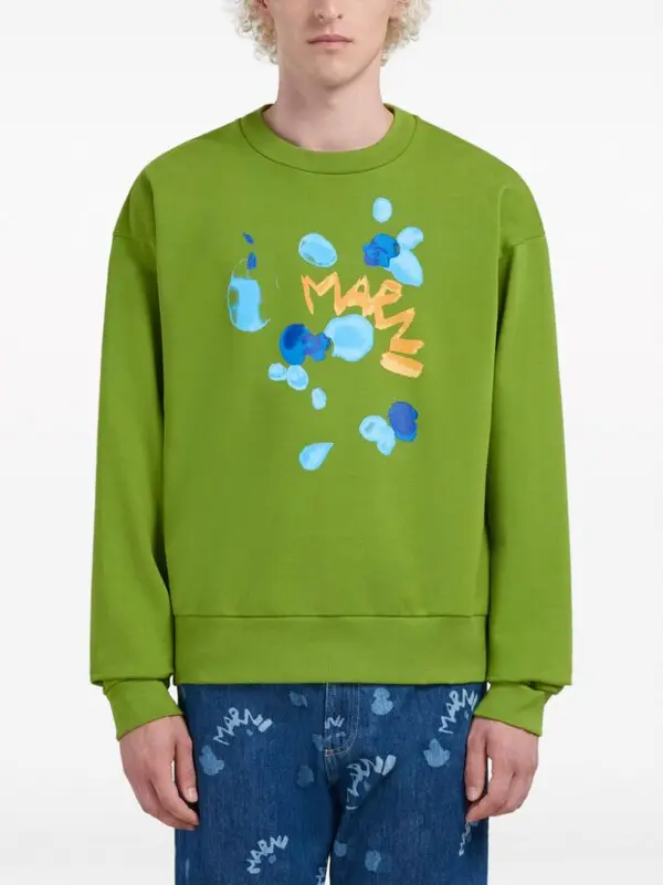 Marni Logo-print Cotton Sweatshirt