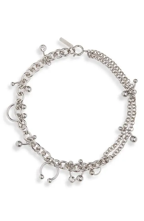 JUSTINE CLENQUET Holly Pierced Choker Necklace - Palladium