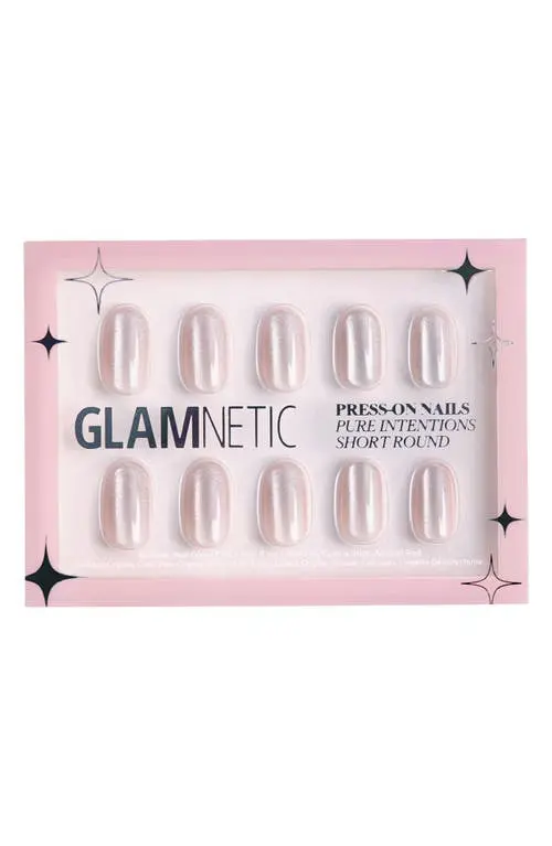 GLAMNETIC Short Round Press-on Nails Set - Pure Intentions