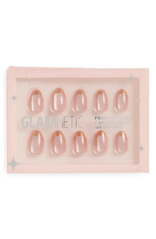 GLAMNETIC Short Oval Press-on Nails - Caramel Apple