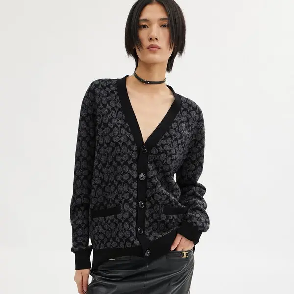 COACH Rexy Cardigan Sweater