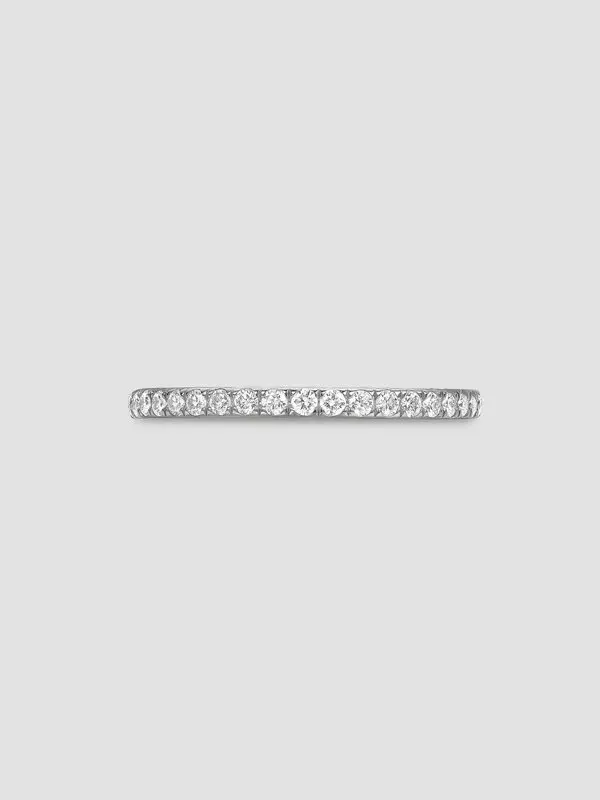 David Yurman Dy Eden Partway Band Ring In Platinum