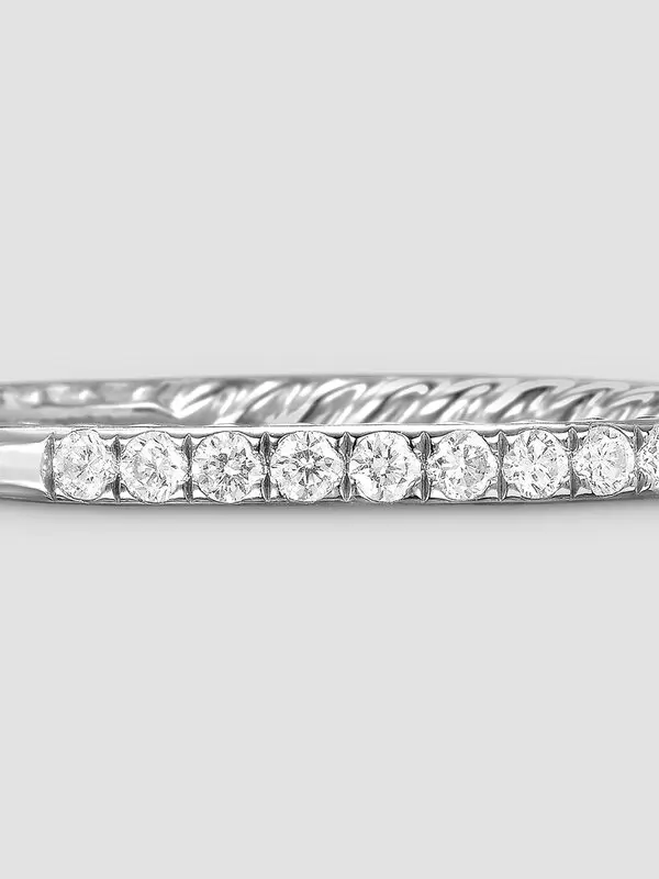 David Yurman Dy Eden Partway Band Ring In Platinum