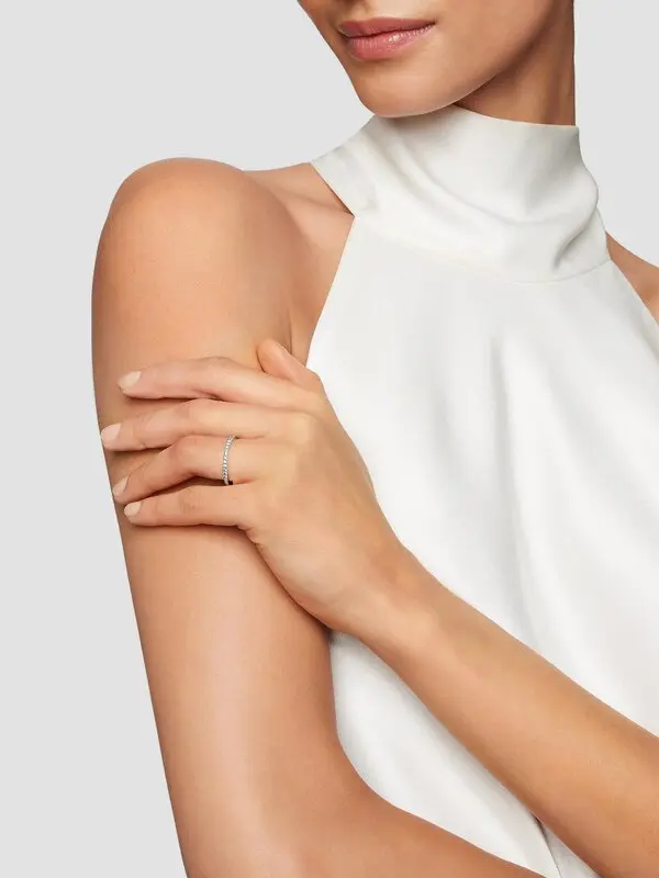 David Yurman Dy Eden Partway Band Ring In Platinum