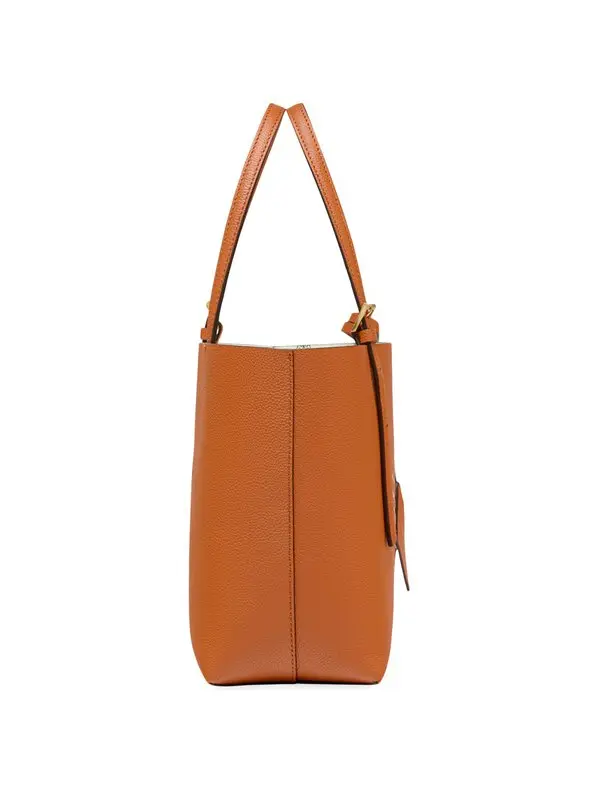 Mcm Himmel Mini Leather Shopper Bag - Cognac