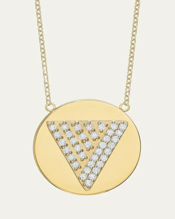 TRACEE NICHOLS 14k Diamond Token Necklace - Gold