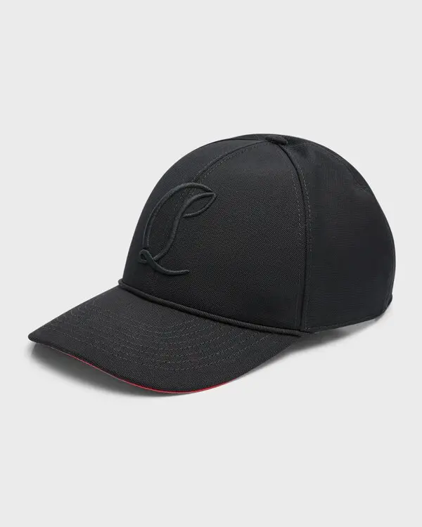 CHRISTIAN LOUBOUTIN Mooncrest Baseball Cap - Black/silver