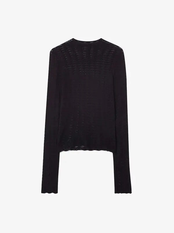 HOUSE OF DAGMAR Lace Knit Top