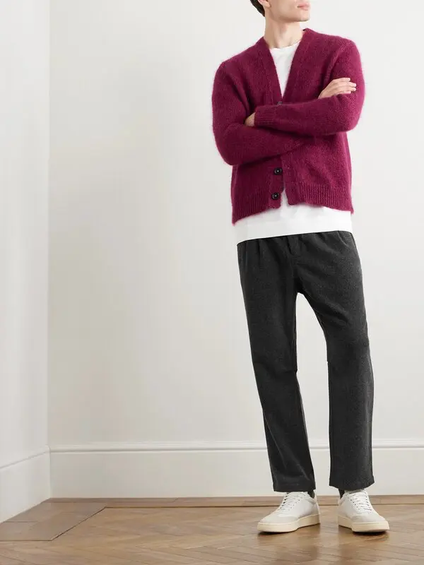 Massimo Alba Straight-leg Cotton And Cashmere-blend Trousers