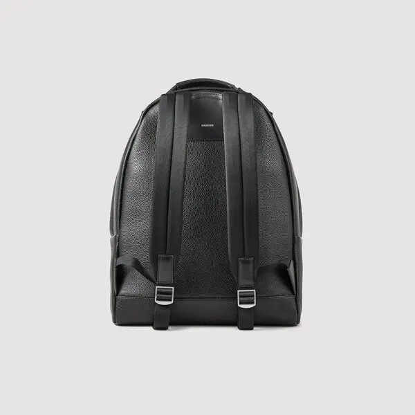 Sandro Coated Canvas Backpack - Black