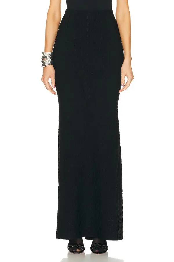 Alaïa Long Ponte Skirt