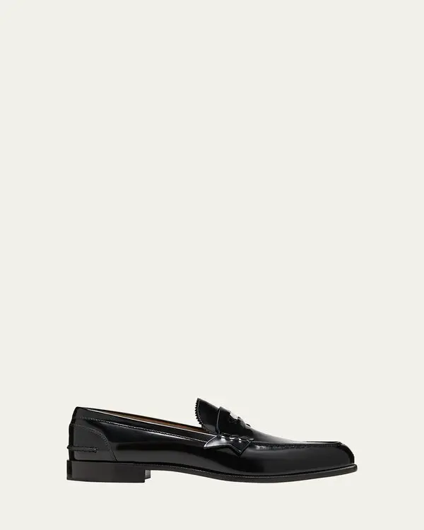 CHRISTIAN LOUBOUTIN Patent Leather Loafers - Black