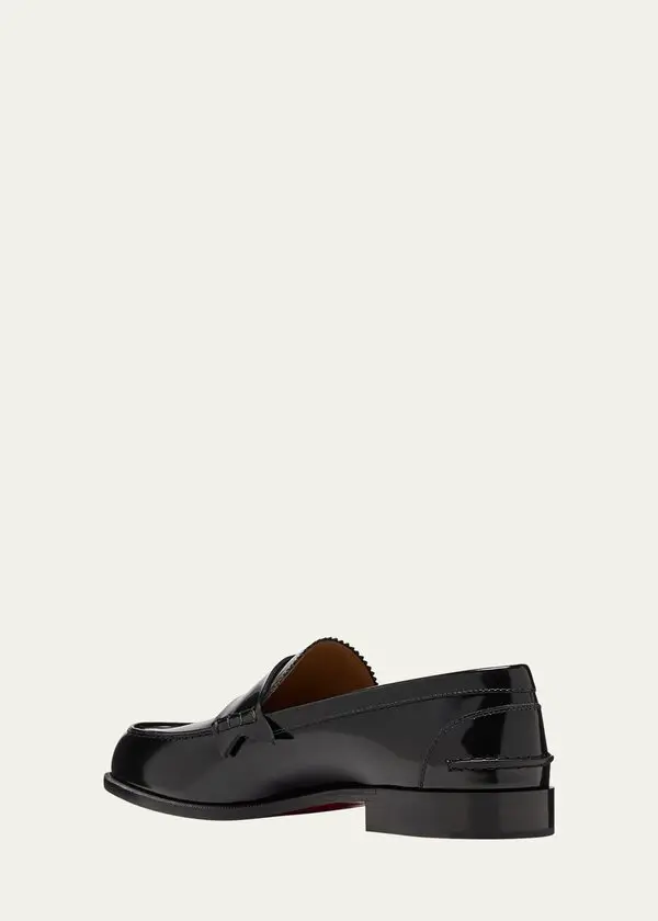 CHRISTIAN LOUBOUTIN Patent Leather Loafers - Black