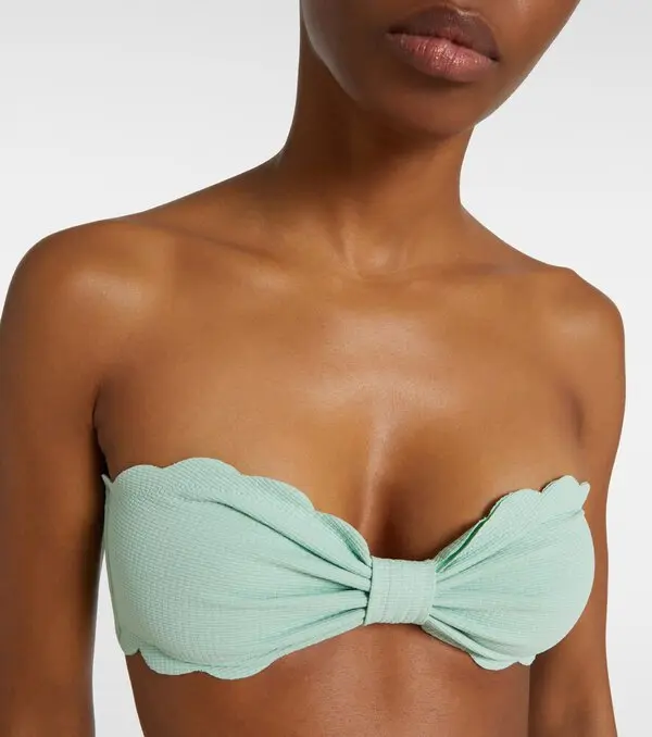 Marysia Antibes Bandeau Bikini Top - Green