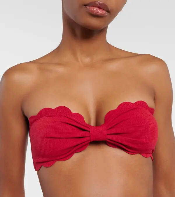 Marysia Antibes Bandeau Bikini Top - Red