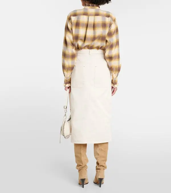 MARANT ETOILE Flozia Cotton Midi Skirt