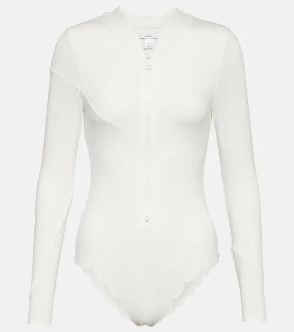 Marysia North Sea Rashguard Swimsuit - White