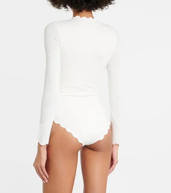 Marysia North Sea Rashguard Swimsuit - White