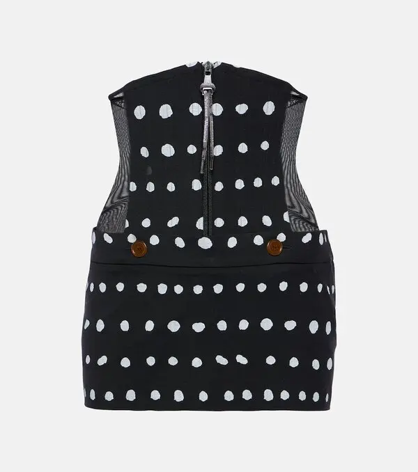 VIVIENNE WESTWOOD Polka-dot Virgin Wool Miniskirt