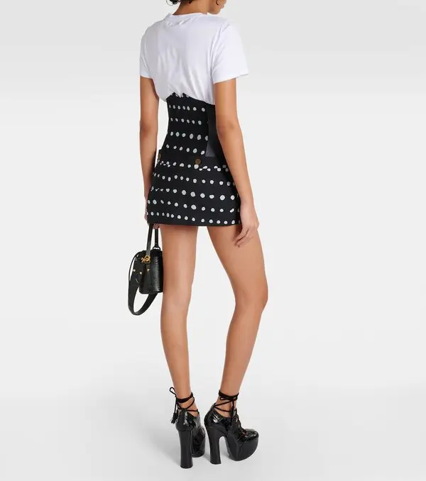 VIVIENNE WESTWOOD Polka-dot Virgin Wool Miniskirt