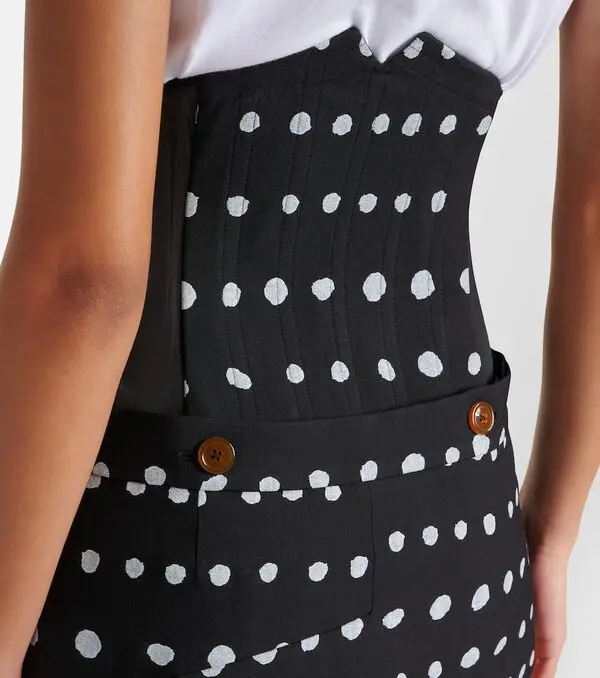 VIVIENNE WESTWOOD Polka-dot Virgin Wool Miniskirt