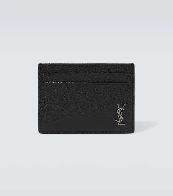 Saint Laurent Leather Card Holder - Black