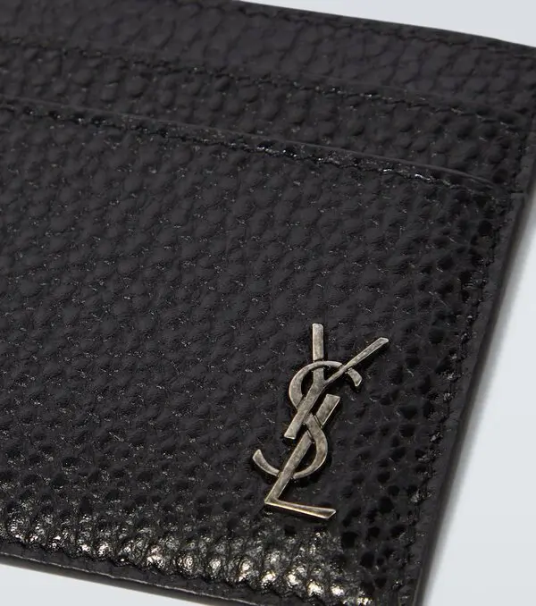 Saint Laurent Leather Card Holder - Black