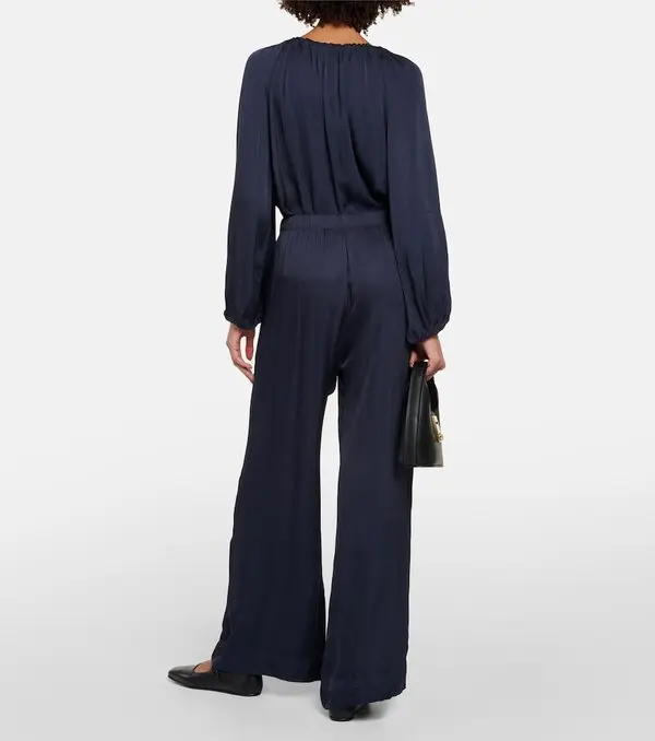 Velvet By Graham & Spencer Livi Satin Wide-leg Pants
