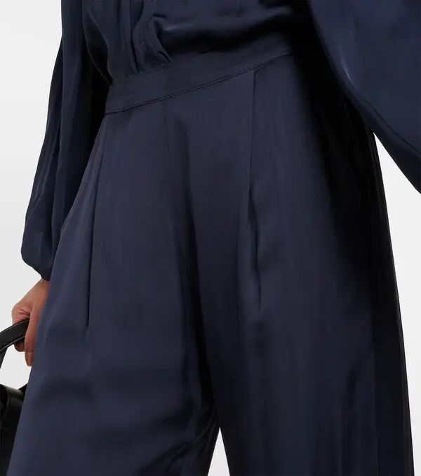 Velvet By Graham & Spencer Livi Satin Wide-leg Pants