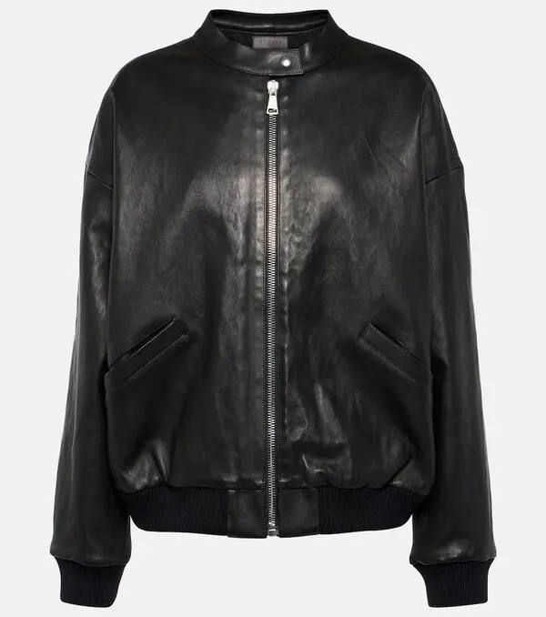 Stouls Pharrell Leather Bomber Jacket